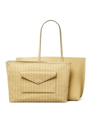 Tory Burch Perry Leather Tote - Praline