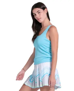 Lucky In Love Squared Up Tank - Blue