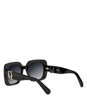 Dior Oblique S1i Square Sunglasses, 54mm - Black/grey