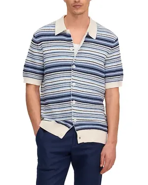Nn07 Nolan Polo Cardigan - Navy Multi