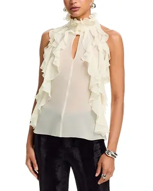 Ruffled Silk Blouses