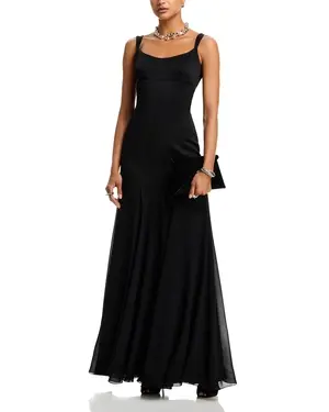 Alexander McQueen Satin Evening Gown