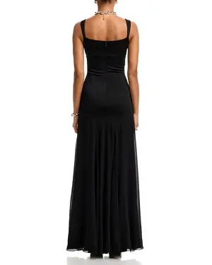Alexander McQueen Satin Evening Gown