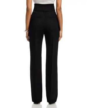 Alexander McQueen Grain De Poudre Cigarette Trousers - Black
