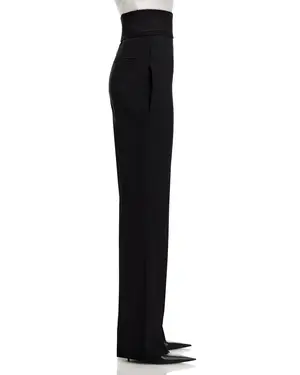 Alexander McQueen Grain De Poudre Cigarette Trousers - Black