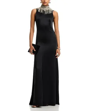 Alexander McQueen Hammered Satin Gown