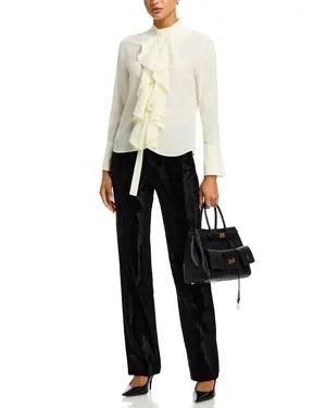 Alexander McQueen Silk Crepe De Chine Blouse - Cream