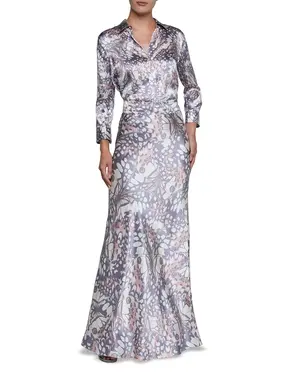 L'Agence Ryker Bias Silk Skirt - Multi Butterfly Wing