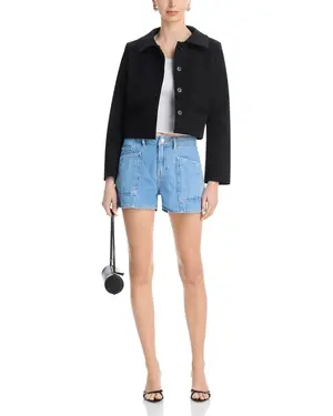 L'Agence Kyra High Rise Denim Shorts