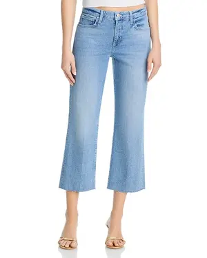 L'Agence Wanda High Rise Crop Wide Leg Jeans - Granova