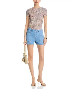 L'Agence Ressi Crewneck Graphic Print Tee