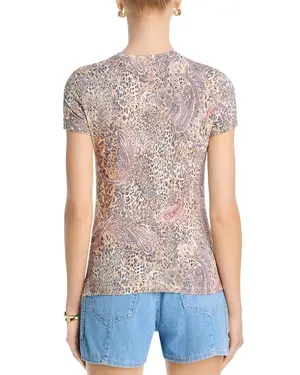 L'Agence Ressi Crewneck Graphic Print Tee