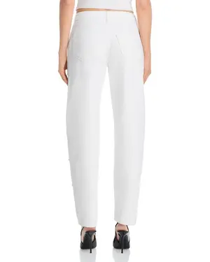 L'Agence Bex High Rise Embellished Rodeo Jeans
