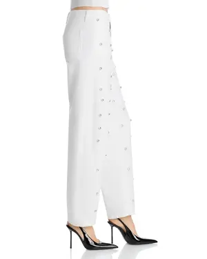 L'Agence Bex High Rise Embellished Rodeo Jeans