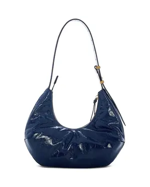 Rag & Bone Hudson Patent Leather Hobo Bag - Blue