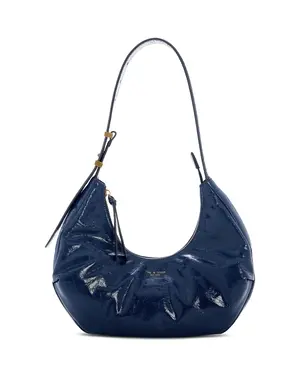 Rag & Bone Hudson Patent Leather Hobo Bag - Blue