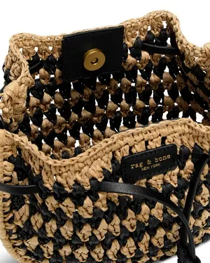 Rag & Bone River Small Woven Crossbody Bag - Black Multi