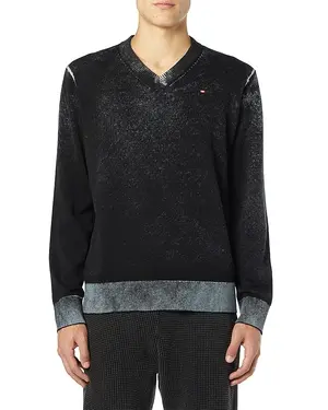 DIESEL® V-neck Long Sleeve Sweater