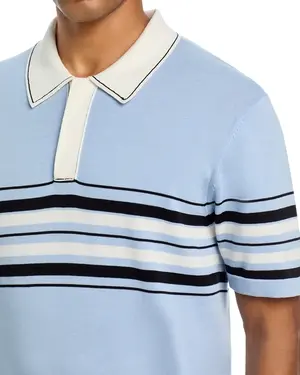 Simkhai Brandon Stripe Polo Shirt