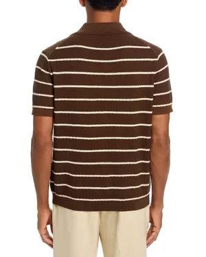 Simkhai Calum Relaxed Fit Stripe Polo Shirt