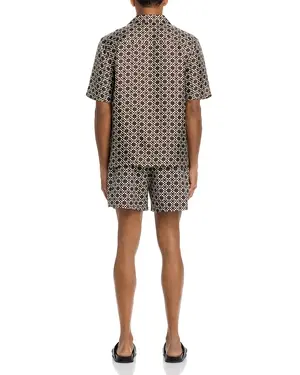 Simkhai Casper Loose Fit Medallion Shirt - Chocolate