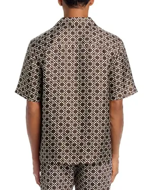 Simkhai Casper Loose Fit Medallion Shirt - Chocolate