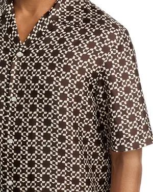 Simkhai Casper Loose Fit Medallion Shirt - Chocolate