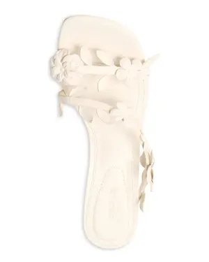 Simkhai Willow Leather Sandals With Floral Embellishments