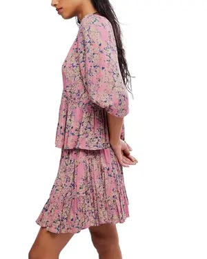 Free People Perishing Printed Top & Skirt Set