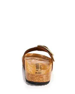 BIRKENSTOCK Madrid Big Buckle Printed Footbed Slide Sandals - Mink