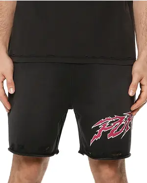 PURPLE BRAND Midweight Fleece Shorts - Black