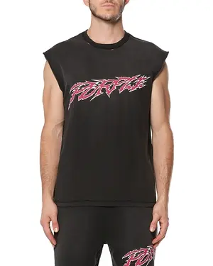 PURPLE BRAND Textured Sleeveless Tee