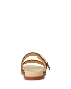 Fendi Gia Slides With Buckle Detail - Tan/brown