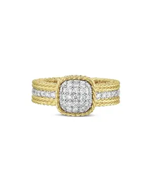 Roberto Coin 18k Yellow & White Gold Diamond Dome Cluster Ring
