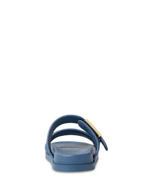 Fendi Buckle Slides - Denim