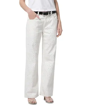 Citizens Of Humanity Lindz Easy Straight Leg High Rise Jeans - Blanc