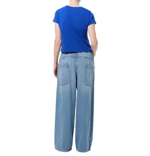 AGOLDE Shaw Drawstring Wide Leg Jeans - Script