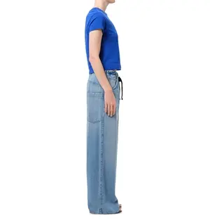AGOLDE Shaw Drawstring Wide Leg Jeans - Script