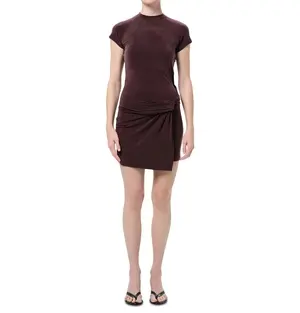 AGOLDE Kerri Draped Overlay Mini Dress