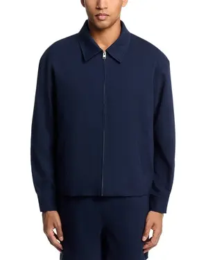 FRAME Seersucker Zip-up Blouson Jacket