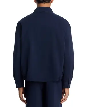 FRAME Seersucker Zip-up Blouson Jacket