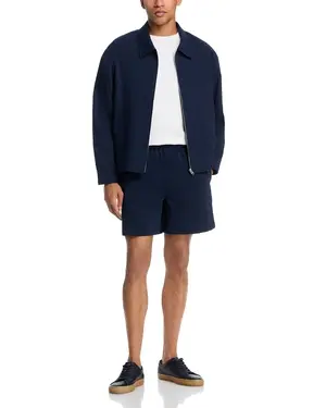 FRAME Regular Fit Seersucker Shorts - Navy