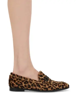 FERRAGAMO Print Calf Hair Loafers