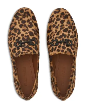 FERRAGAMO Print Calf Hair Loafers