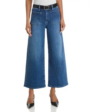 FRAME Le Slim Palazzo Crop High Rise Jeans