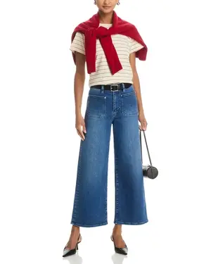 FRAME Le Slim Palazzo Crop High Rise Jeans