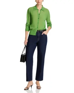 FRAME The Collared Cardi - Peridot