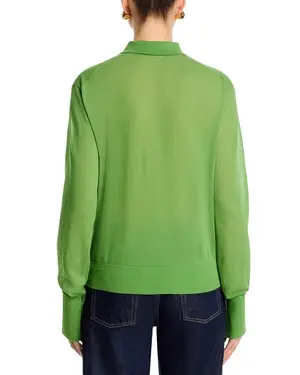 FRAME The Collared Cardi - Peridot