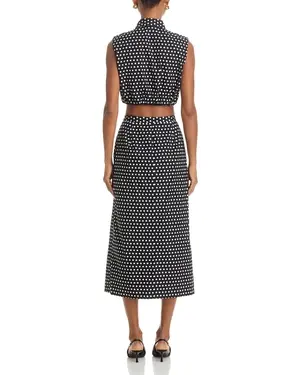 FRAME Sleeveless Polka Dot Shirt - Black Multi