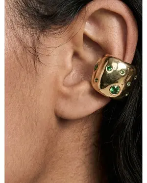 Ettika Scattered Crystal Ear Cuff - Green